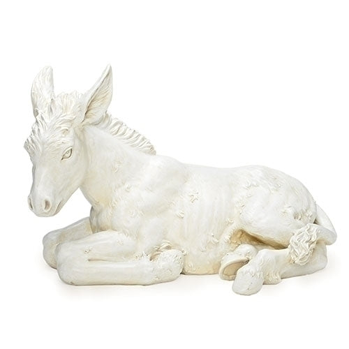 SEATED DONKEY by Joseph's Studio® 27" Mono-White Nativity Collection ...