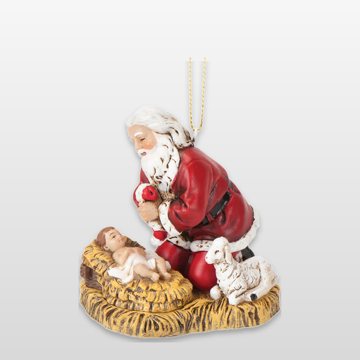 Joseph’s Studio Inspiring Kneeling Santa Ornament | Faith-Filled ...
